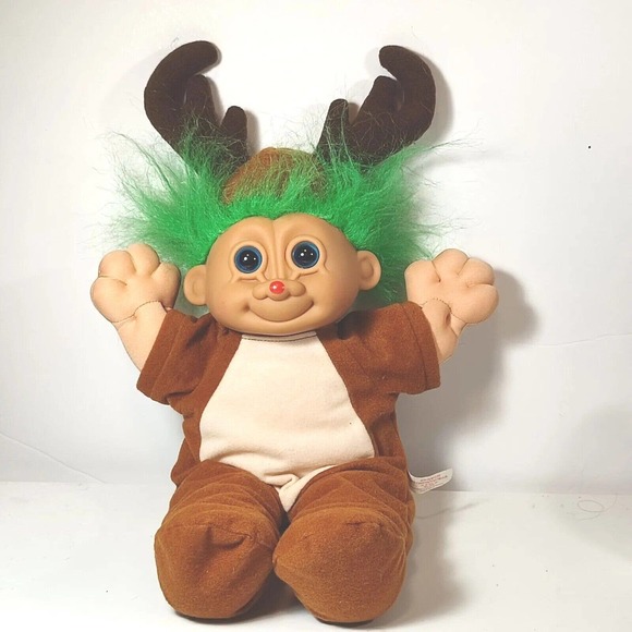 Russ | Toys | Vintage 2 Russ Troll Doll Reindeer Rudolph Doll Green ...